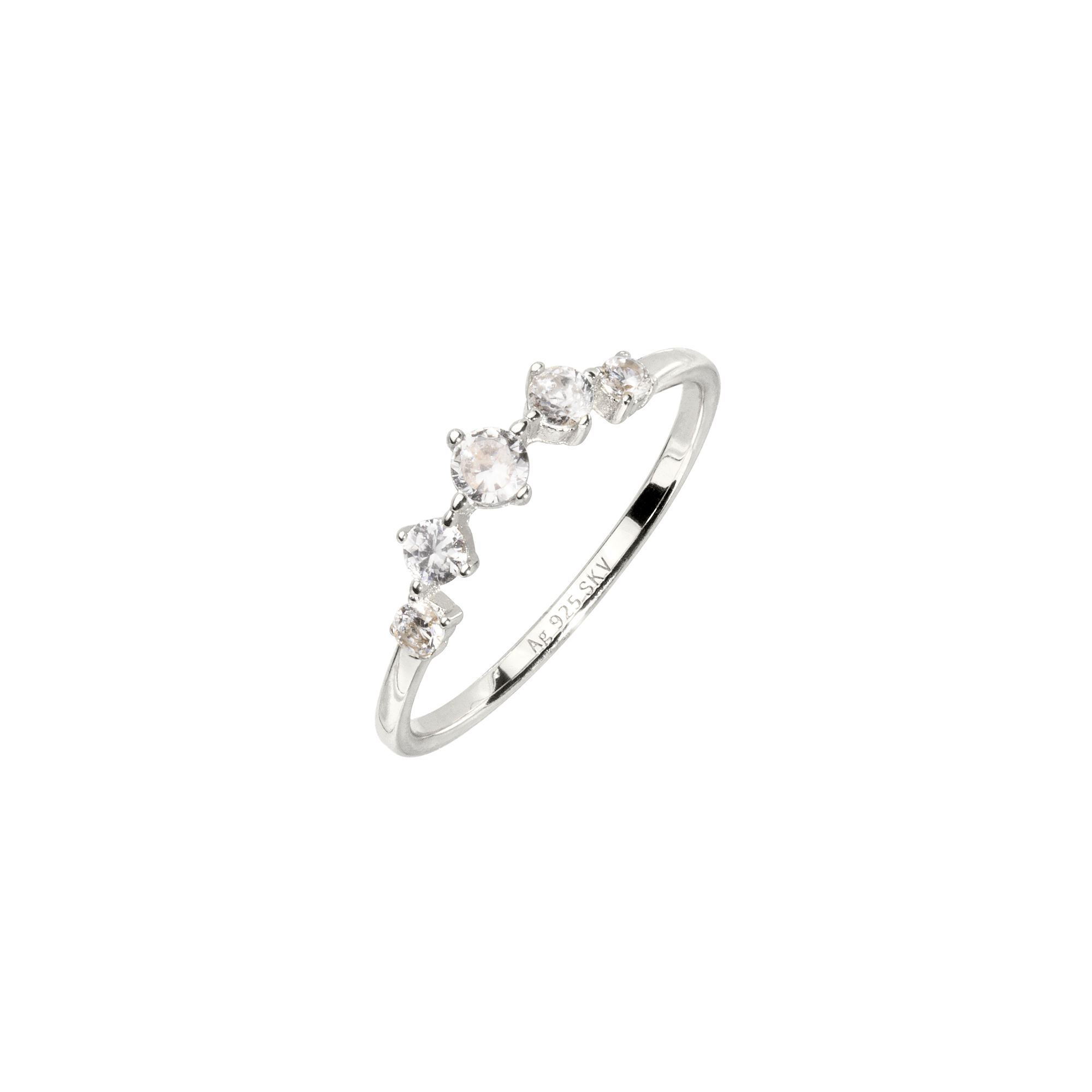 Milkyway Sparkle Ring Silver – Luamaya