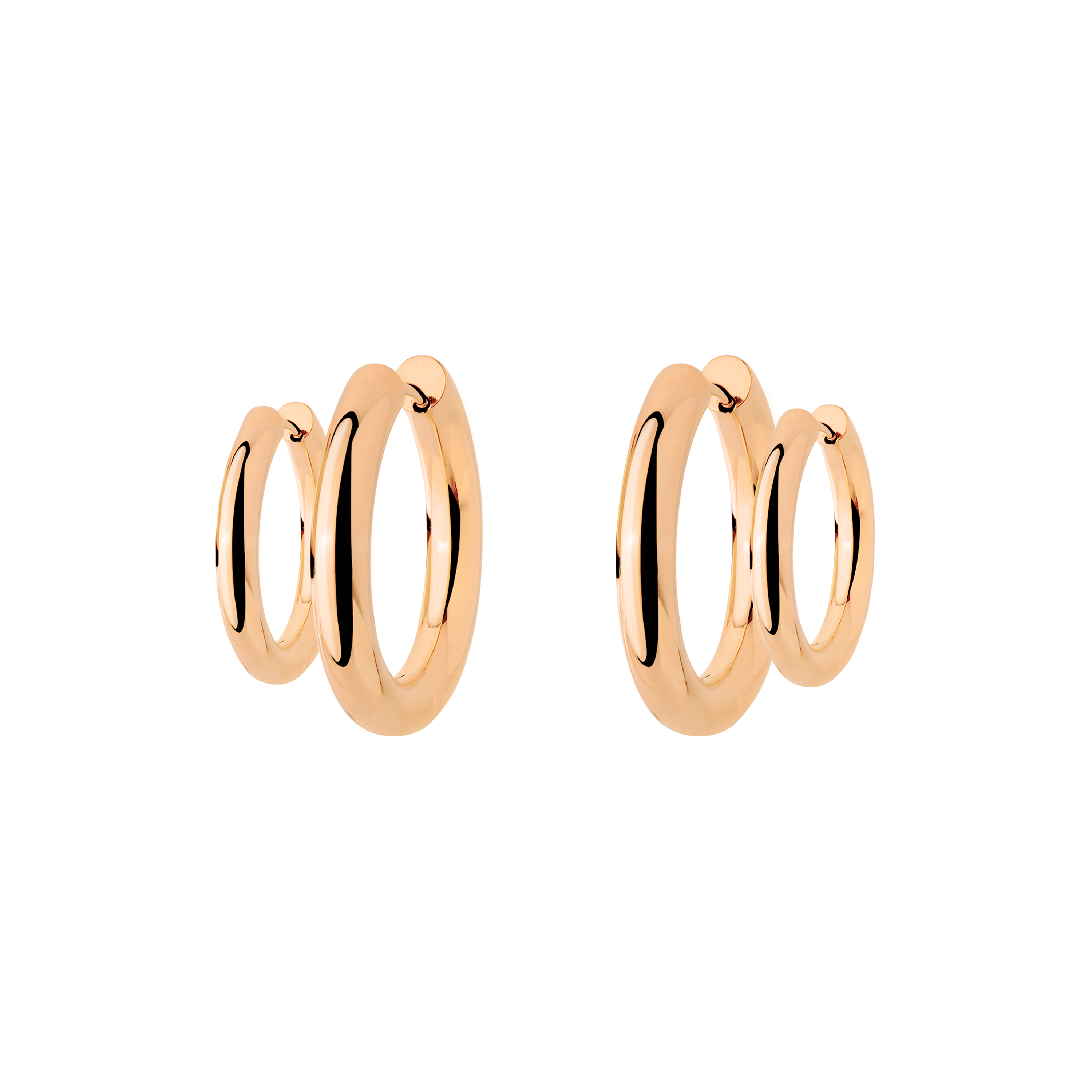 Chunky Lover Hoop Set Medium Roségold – Luamaya